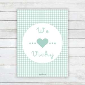 Vinilo globos y nubes vichy mint - Estrellita la Valiente