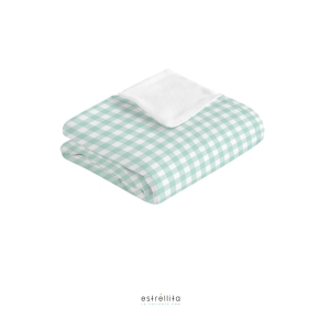 Cambiador plegable cuadro vichy mint - Estrellita la Valiente