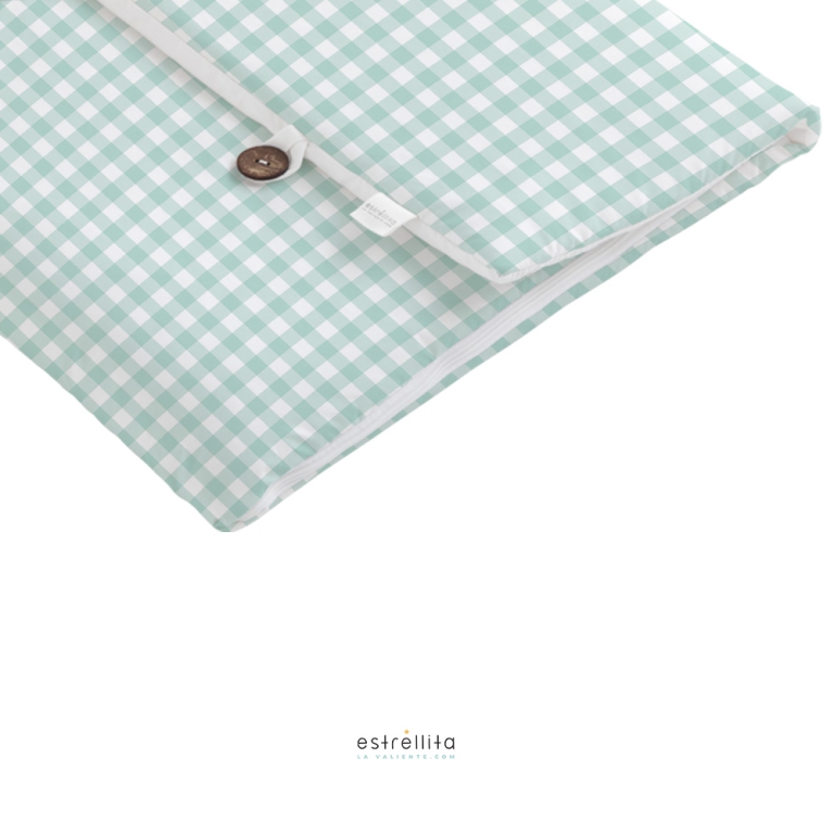 Saco bebé polar vichy mint - Estrellita la Valiente